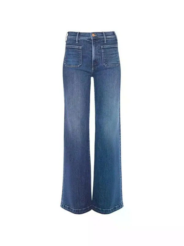 MOTHER Hustler Roller Patch-pocket Jeans - Blue