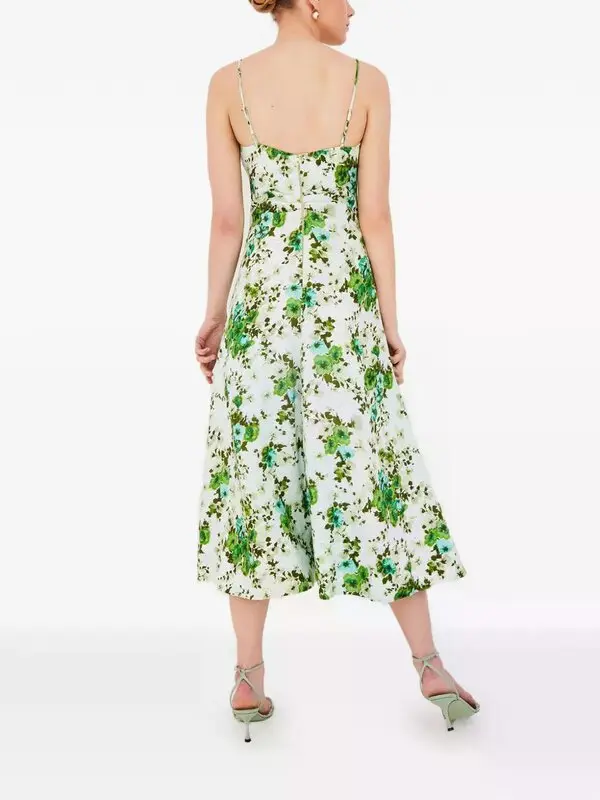 Cara Cara Mae Floral-pattern Midi Dress - White