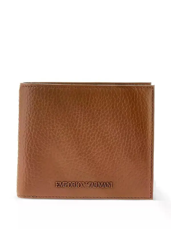 Emporio Armani Textured-leather Wallet - Brown
