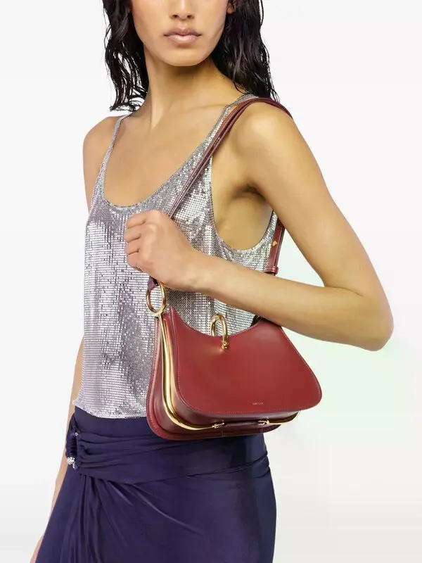 Rabanne Small Ring Shoulder Bag - Red
