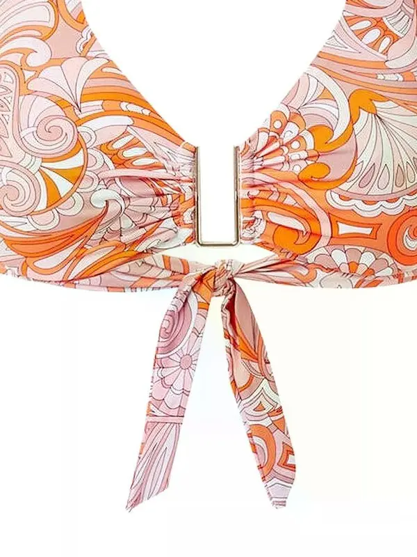 Melissa Odabash Colombia Knot Print Bikini Top - Pink