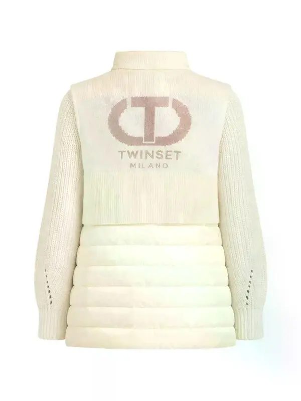 TWINSET Ribbed Knit Coat
