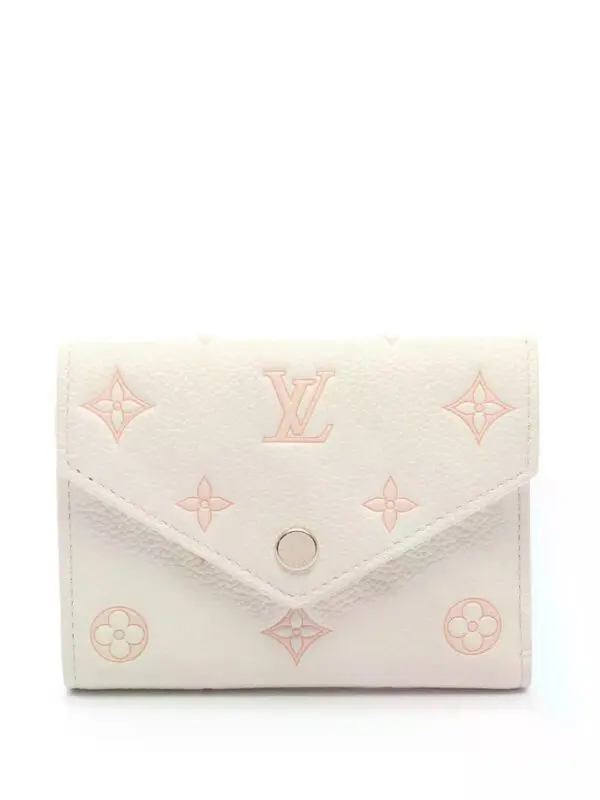 LOUIS VUITTON 2021-2026 Monogram Empreinte Portefeuille Victorine Small Wallets - White