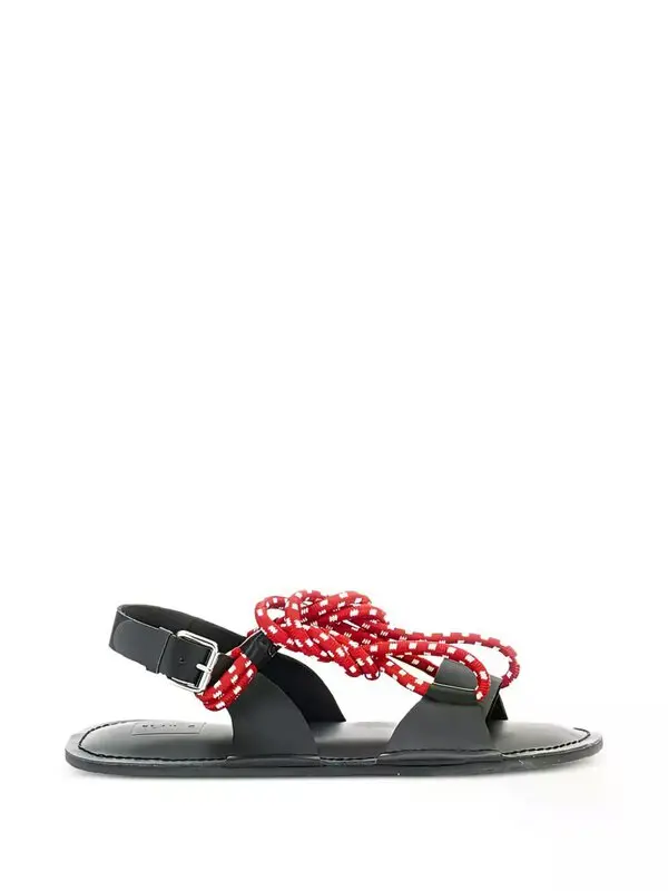 Plan C Braided-detail Sandals - Black
