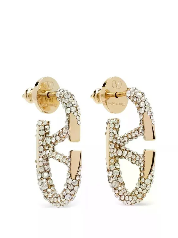 Valentino Garavani Studded Logo Earrings - Gold