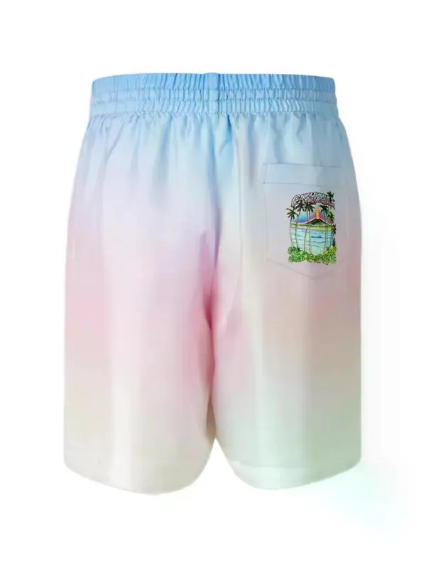 Casablanca Gradient Print Drawstring Shorts