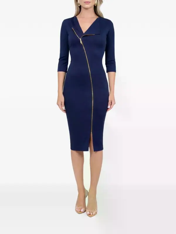 ROSERRY Zip-fastening Midi Dress - Blue