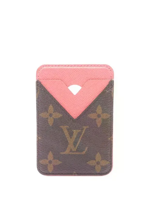 LOUIS VUITTON 2025 Monogram Porte Cartes Magnet Case Card Holder - Brown