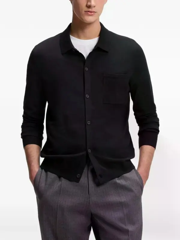 Hugo Front-pocket Cardigan - Blue