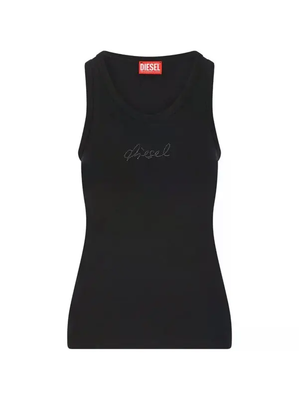 DIESEL® Crystal Embellished Tank Top - Black
