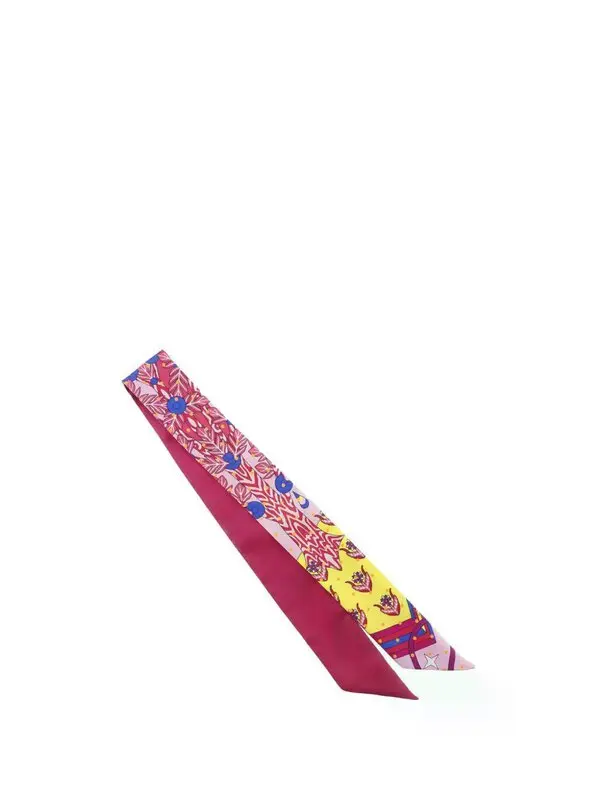 Hermès 2000-2025 Plumetis Silk Twilly Scarf Scarves - Pink