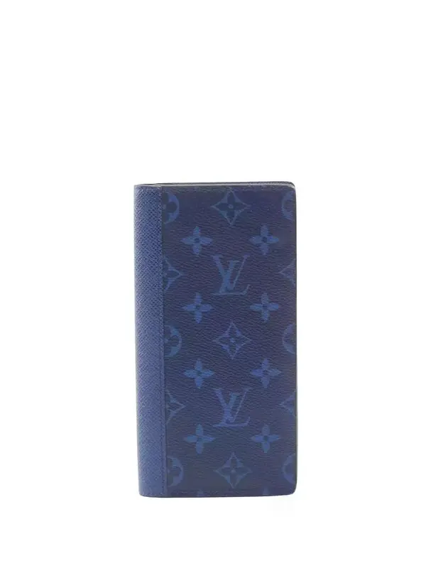 LOUIS VUITTON 2021-2026 Taigarama Portefeuille Brazza Long Wallets - Blue