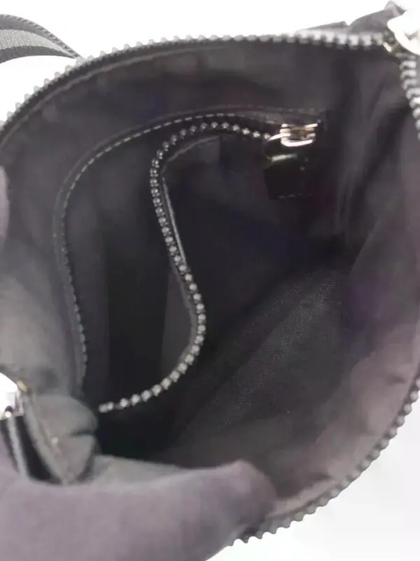 Gucci Gg Nylon Web Crossbody Bag - Black