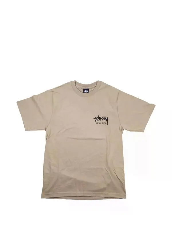 StÜssy Logo-print T-shirt - Neutrals