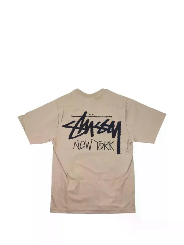 StÜssy Logo-print T-shirt - Neutrals