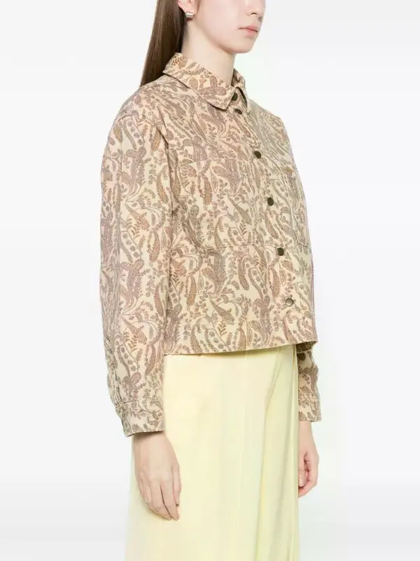 Ba&sh Tullia Paisley Cotton Jacket - Neutrals