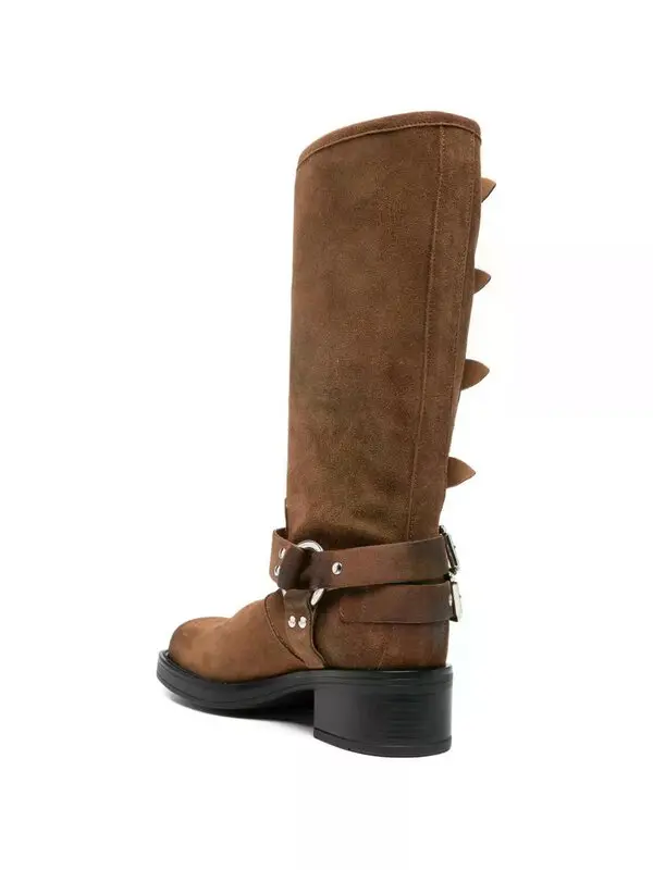 GISEL MOIRE Buckle-strap Boots