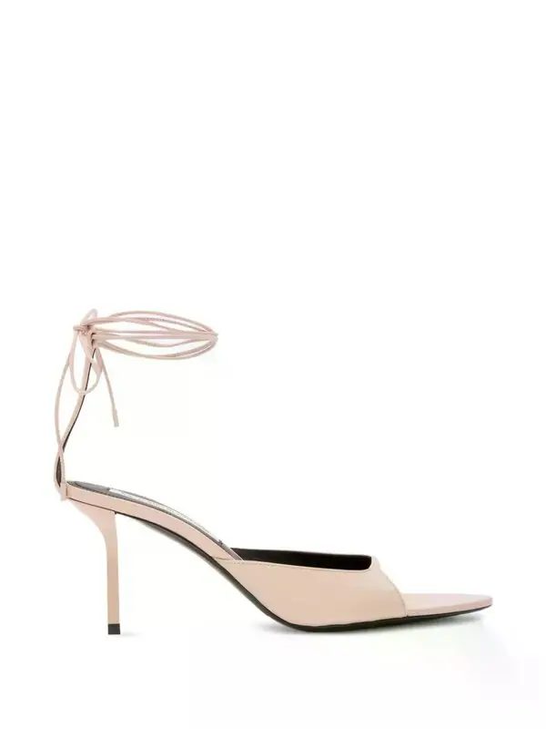 Victoria Beckham Eliza Tie Ankle Stiletto Sandals - Neutrals