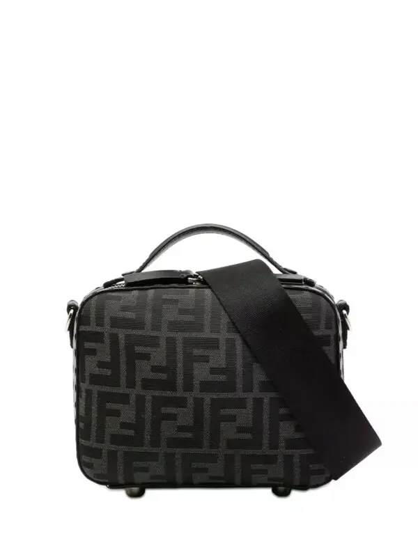 Fendi Mini Zucca Canvas Suitcase - Black