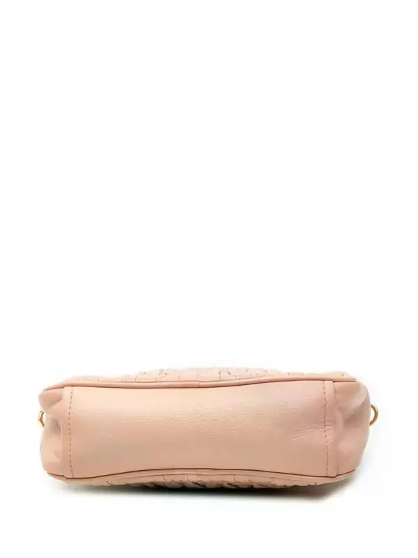 Prada 2000-2025 Nappa Gaufre Camera Crossbody Bag - Brown