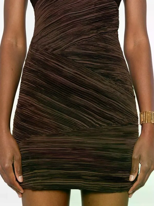 Maje Pleated V-neck Dress