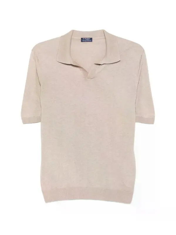 BARBA NAPOLI Collared Short-sleeve Sweater