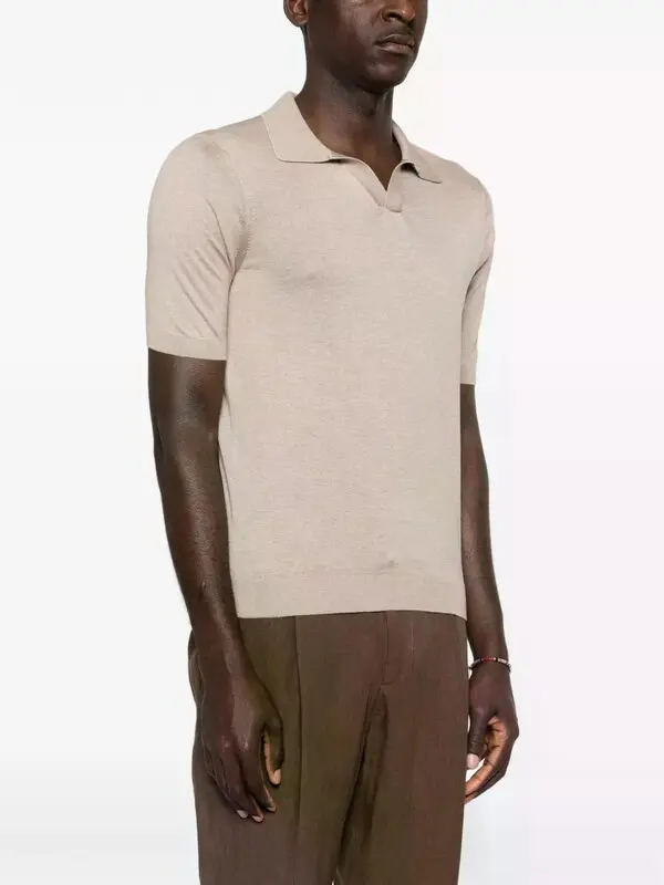 BARBA NAPOLI Collared Short-sleeve Sweater