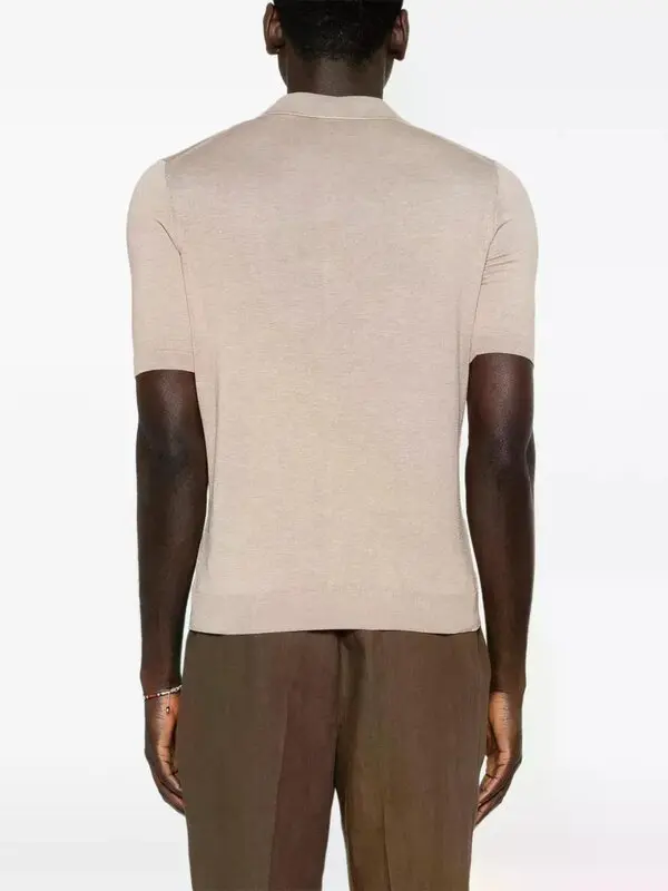 BARBA NAPOLI Collared Short-sleeve Sweater