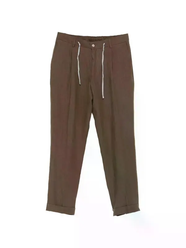 BARBA NAPOLI Drawstring Trousers - Brown