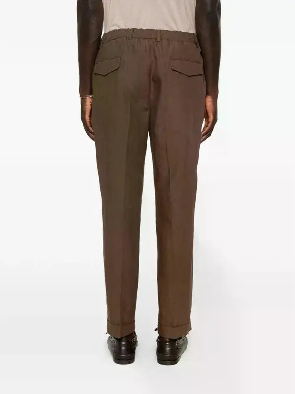 BARBA NAPOLI Drawstring Trousers - Brown