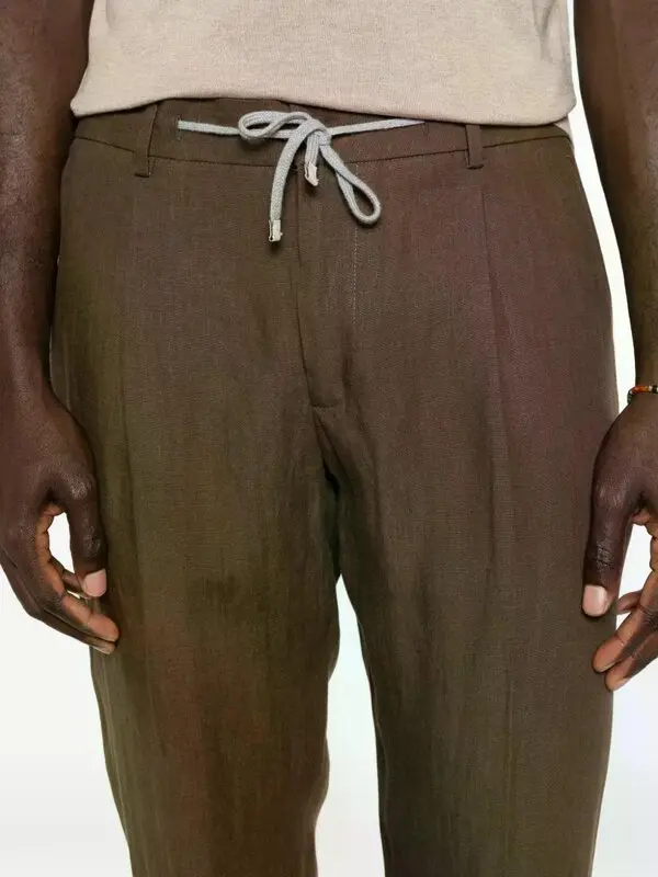 BARBA NAPOLI Drawstring Trousers - Brown