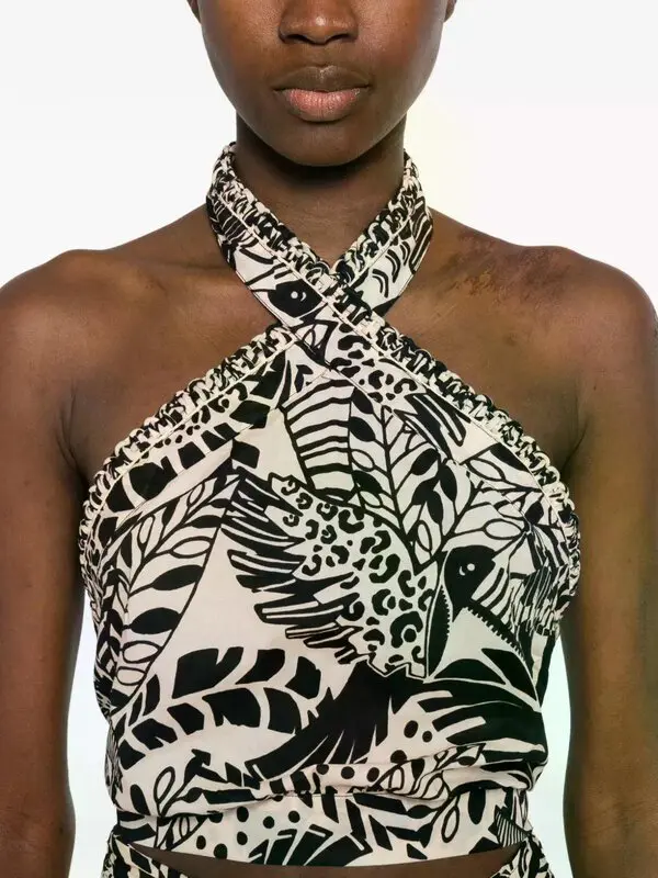 Poupette St Barth Print-detail Top