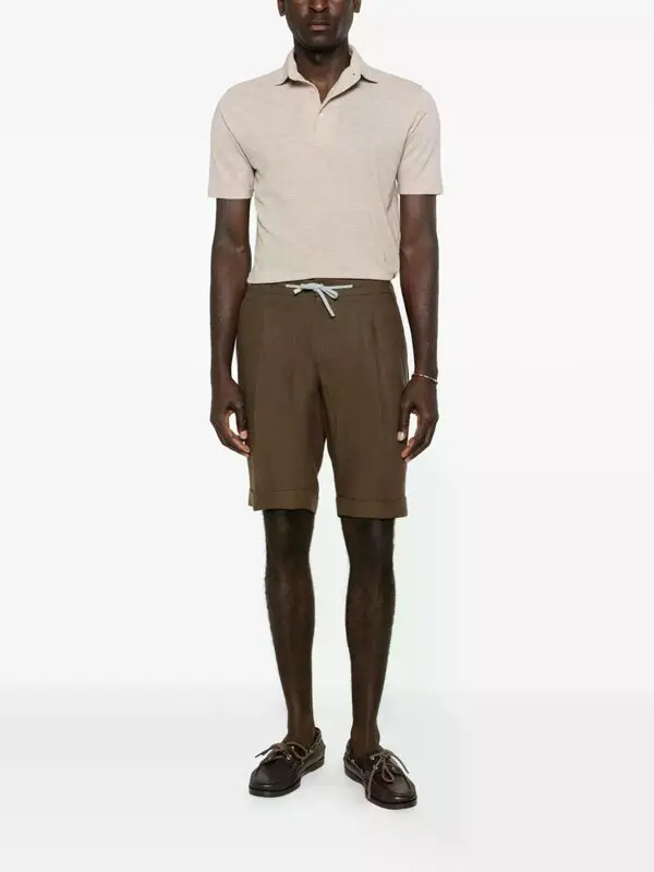 BARBA NAPOLI Drawstring Pleated Shorts