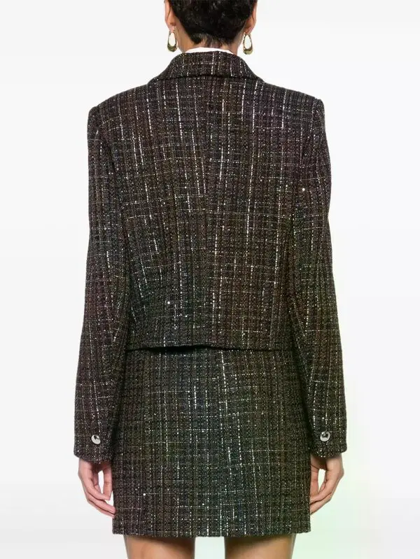 Maje Tweed Sequin-embellished Blazer