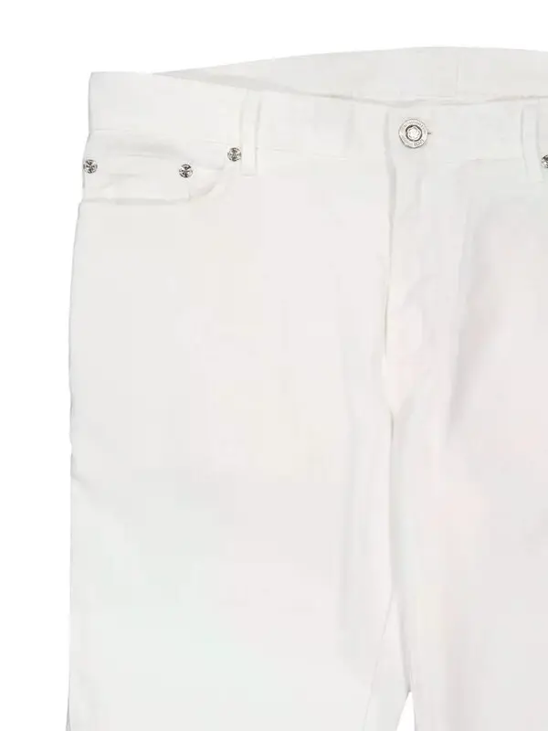 120% Lino Slim-fit Trousers - White