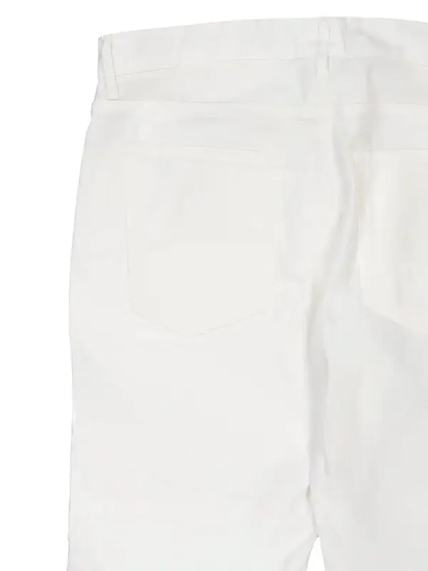 120% Lino Slim-fit Trousers - White