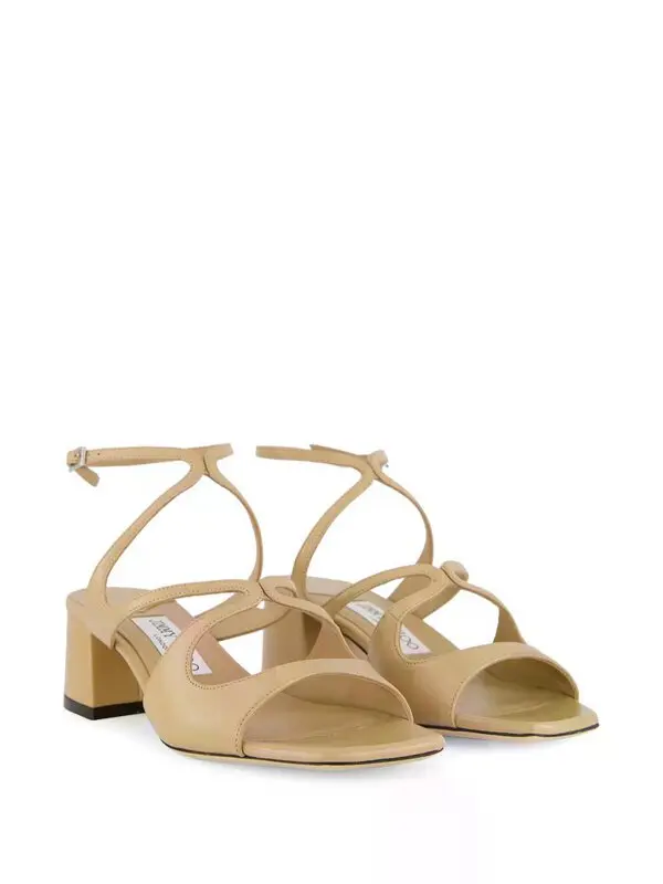 JIMMY CHOO Azilia Strappy Leather Sandals - Neutrals