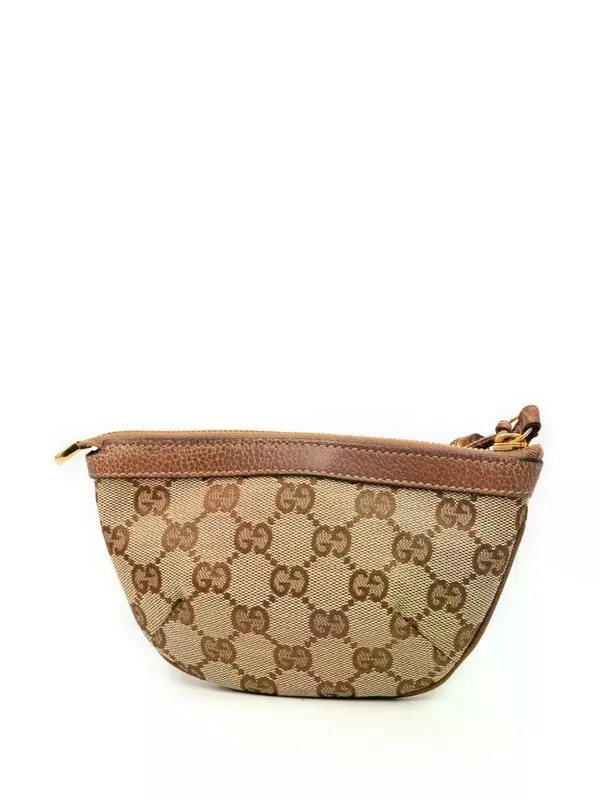 Gucci Gg Canvas Bamboo Pouch