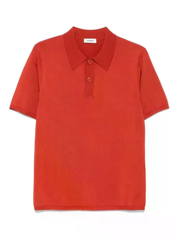 Sandro Fine-knit Polo Shirt