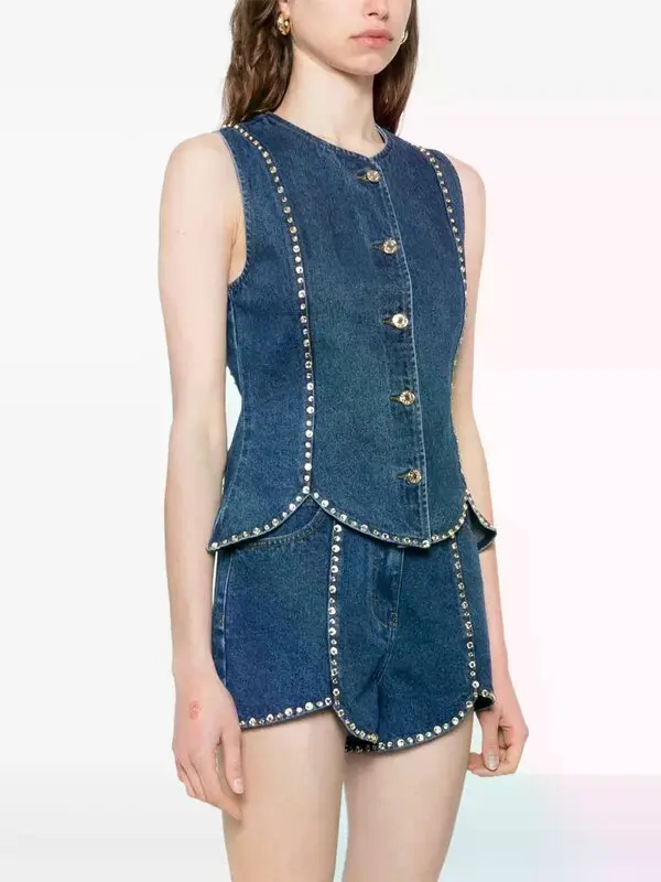 Sandro Rhinestone-embellished Gilet - Blue