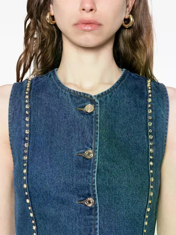 Sandro Rhinestone-embellished Gilet - Blue