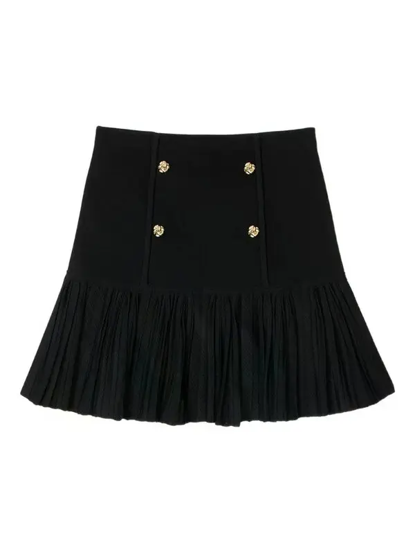 Sandro Pleated Double-breasted Mini Skirt