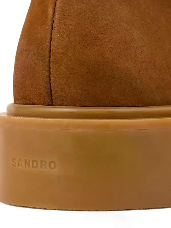 Sandro Lace-up Leather Hiking Boots