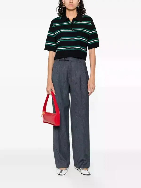 Sandro Striped Polo Top