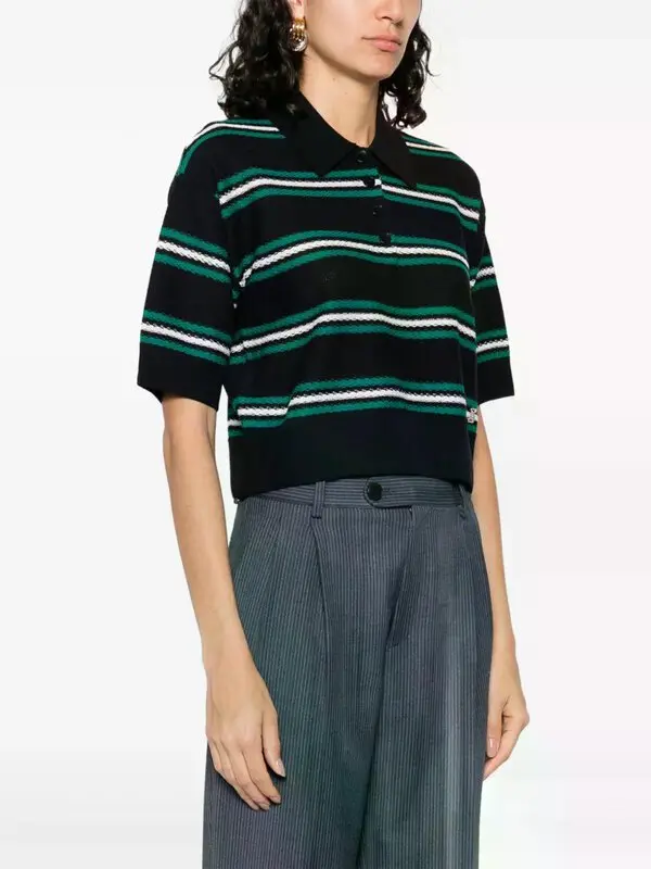 Sandro Striped Polo Top