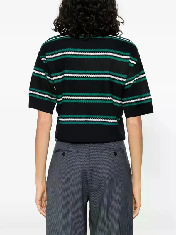 Sandro Striped Polo Top