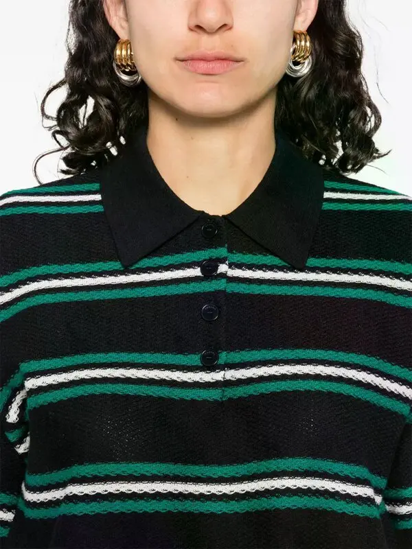 Sandro Striped Polo Top