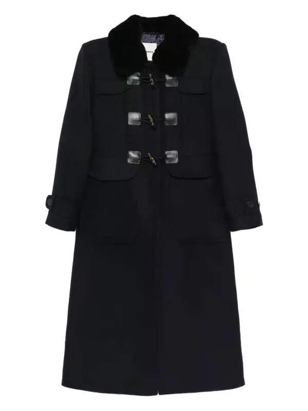 Sandro Toggle-fastening Long Coat - Blue