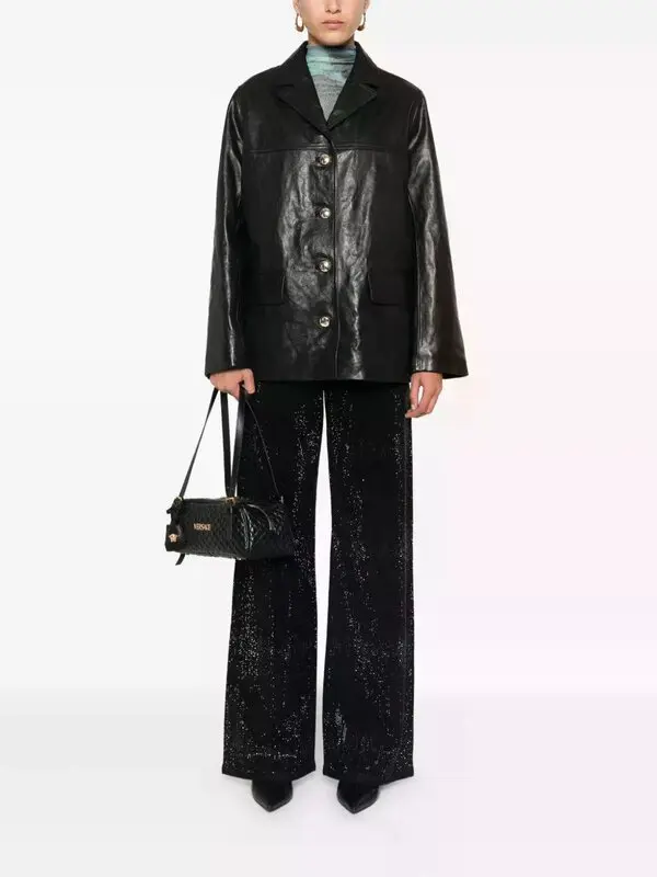 Maje Single-breasted Leather Blazer