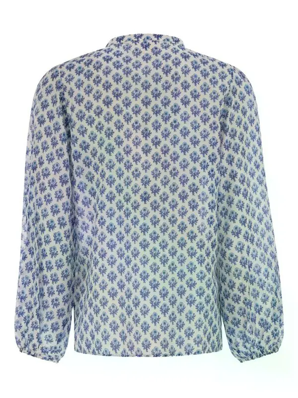 MC2 SAINT BARTH Floral Harper Blouse - Neutrals